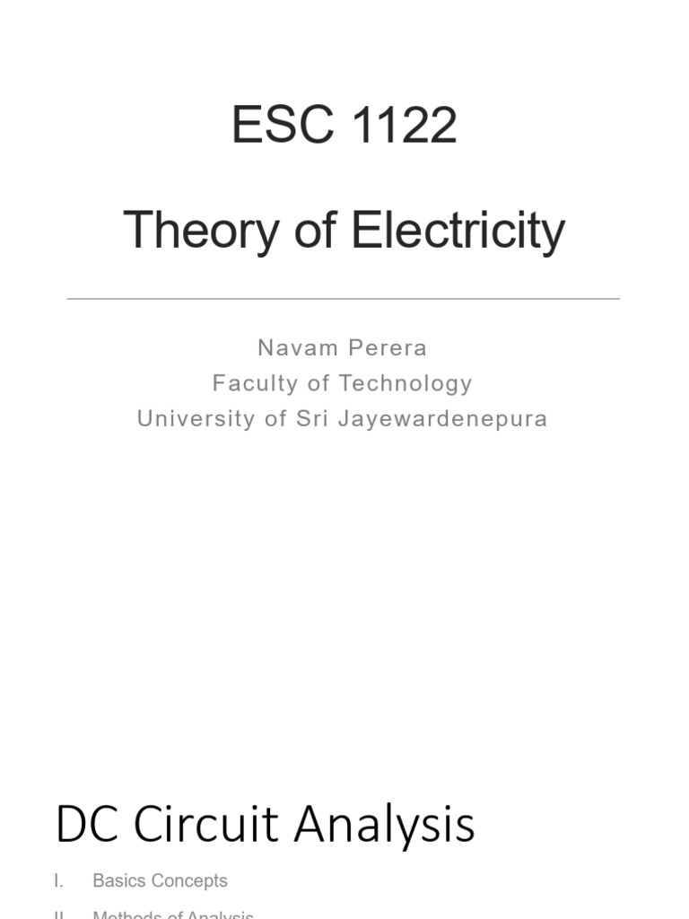 DC Networks | PDF | Electrical Network | Computer Engineering