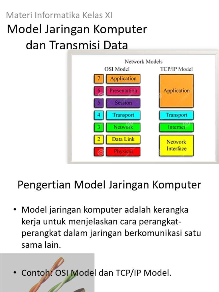 Model Jaringan dan Transmisi Data Kelas XI | PDF