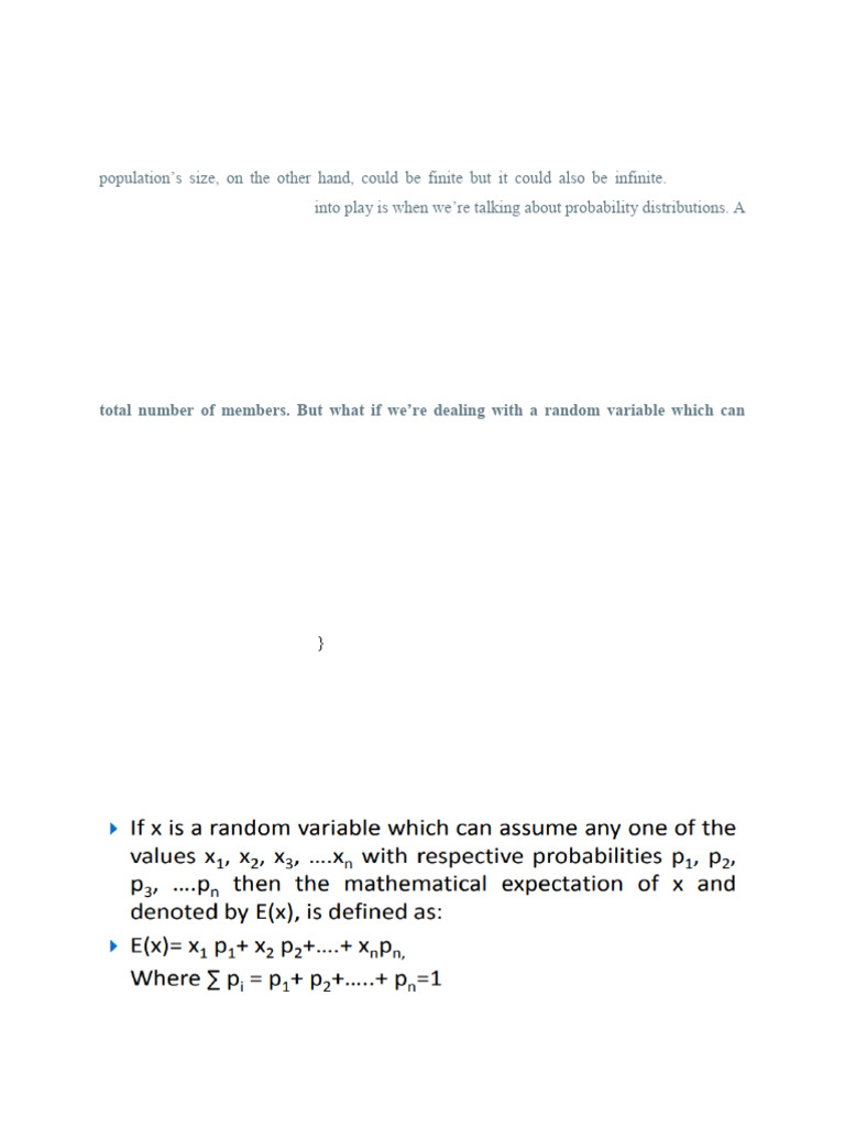 Finite vs Infinite Populations Explained | PDF | Variance | Expected Value