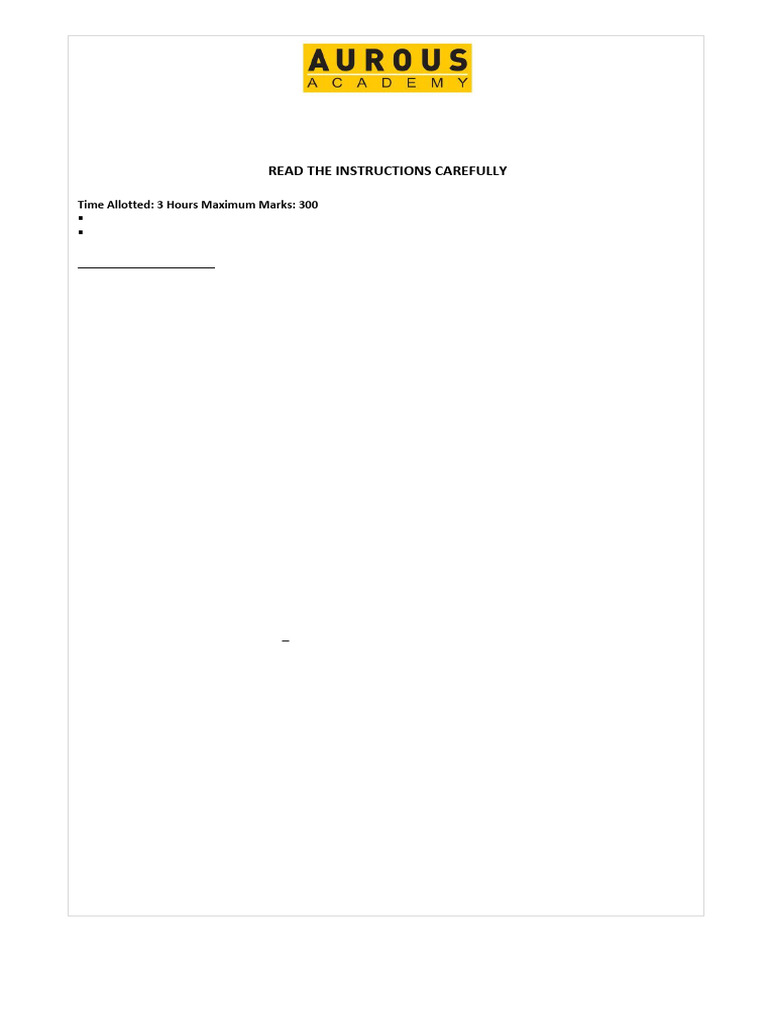 JEE Main Class 12 Full Test 26 OMR Guide | PDF