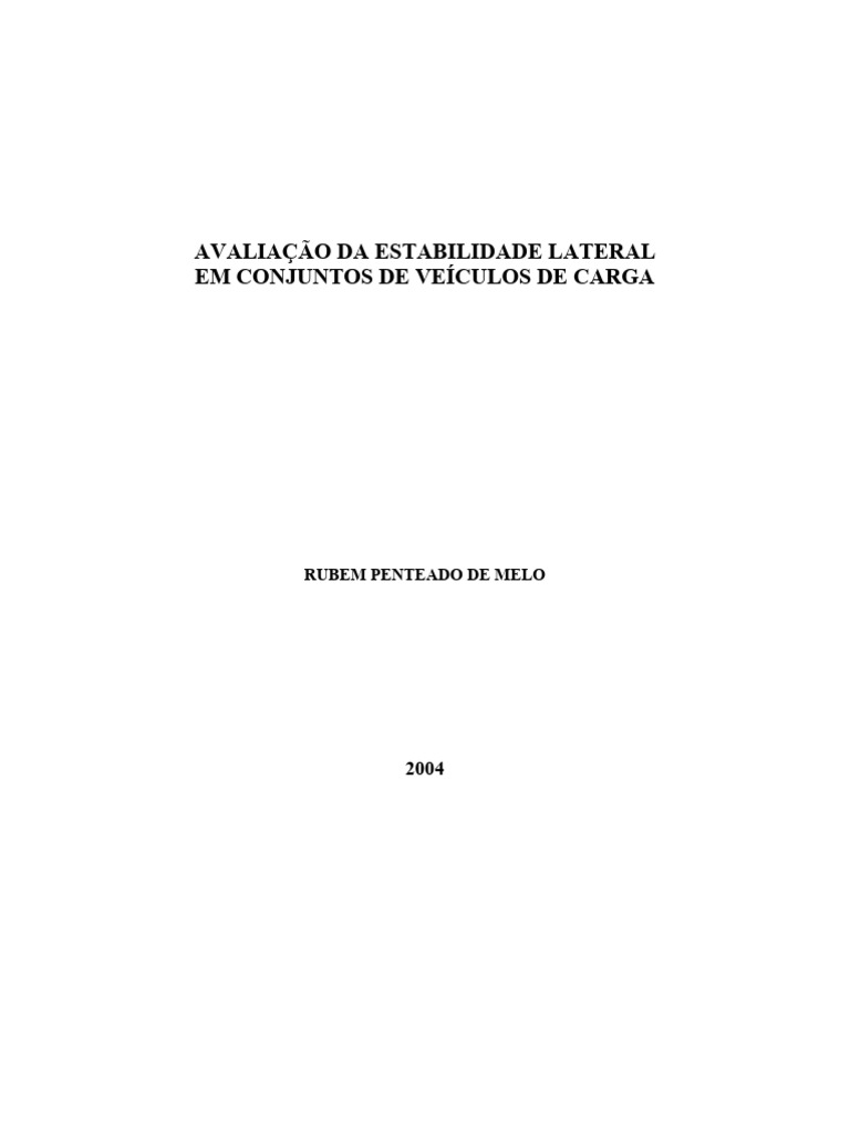 Estabilidade Lateral de Veículos de Carga | PDF