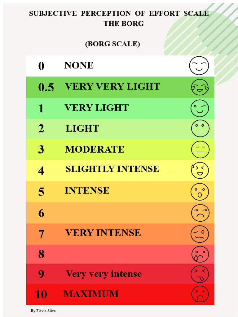 Borg Scale of Perceived Effort | PDF