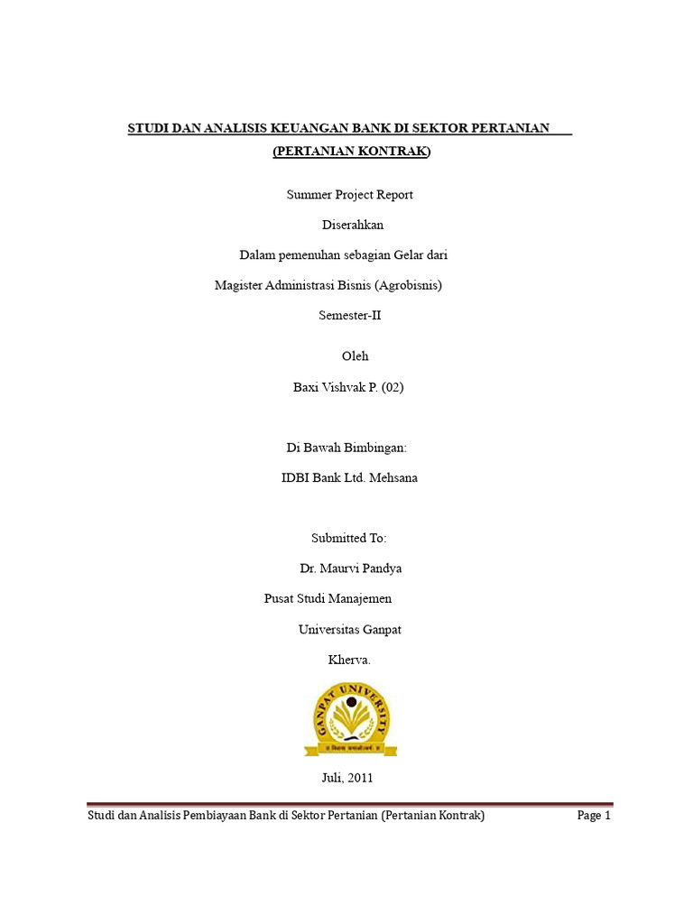 65106040-Bank-Idbi-Proyek | PDF