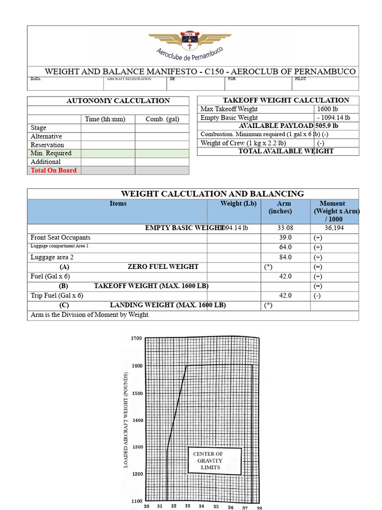 C150 Weight and Balance Guide | PDF
