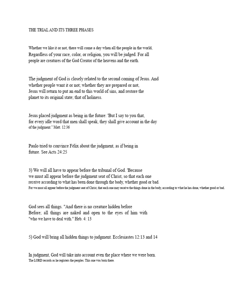 The Trial and Its Three Phases | PDF | Jesus | Book Of Daniel