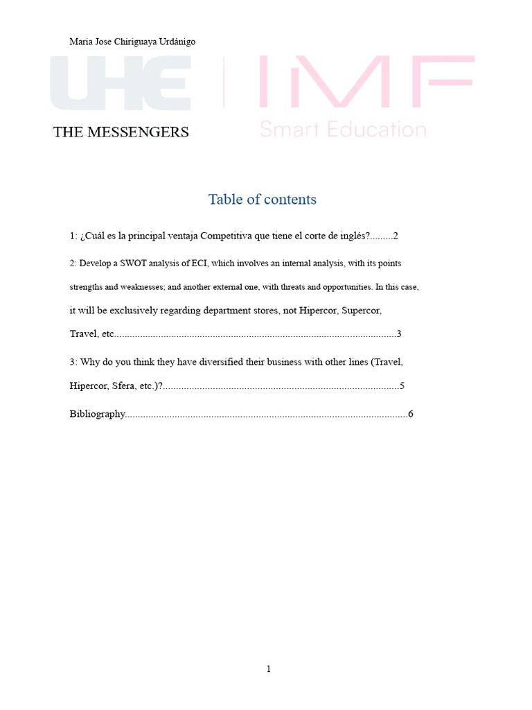 PRACTICAL CASE EL CORTE INGLES MODULE 1 | PDF | Competitive Advantage ...