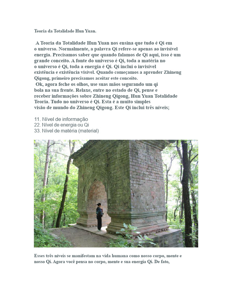 Teoria da Totalidade Hun Yuan e Qi | PDF | QI | Quociente de inteligência