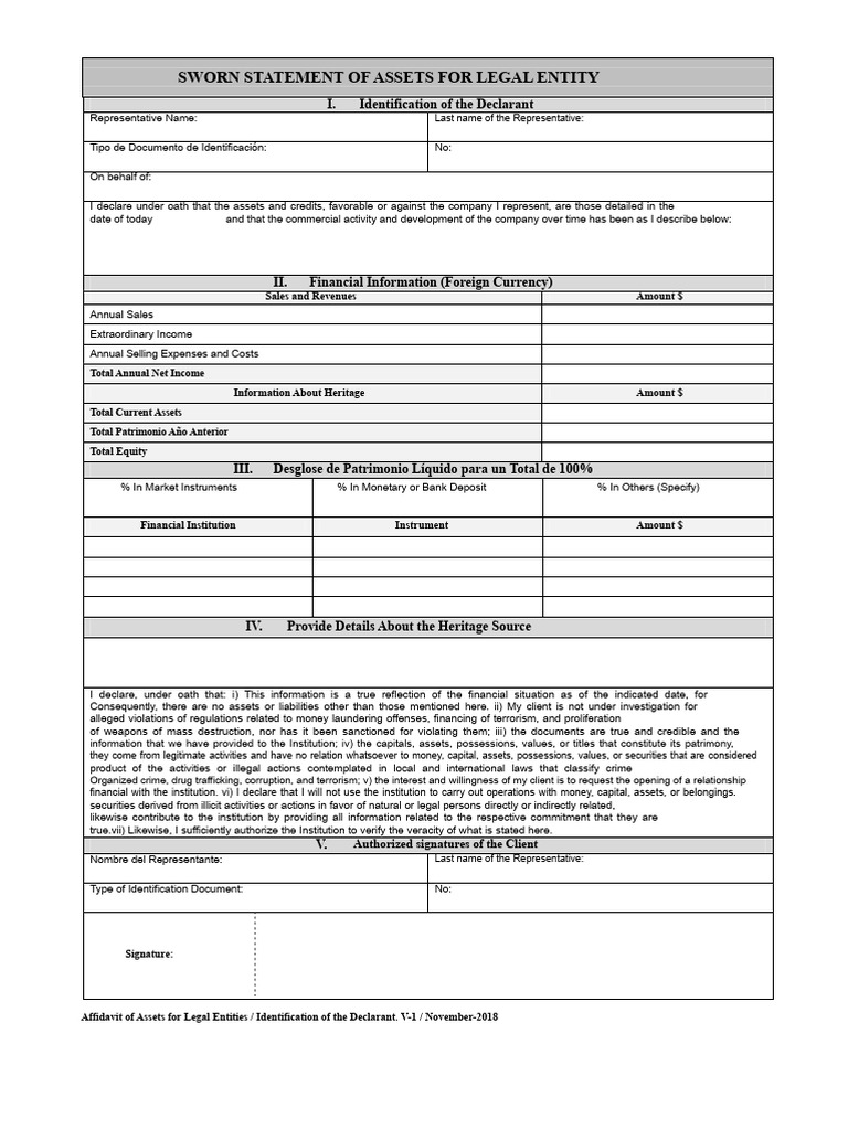 SWORN STATEMENT OF LEGAL ENTITY | PDF | Income | Money