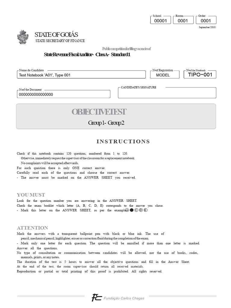 state revenue auditor exam SEFaz-GO 2018.pdf | PDF | Beauty | Habeas Corpus