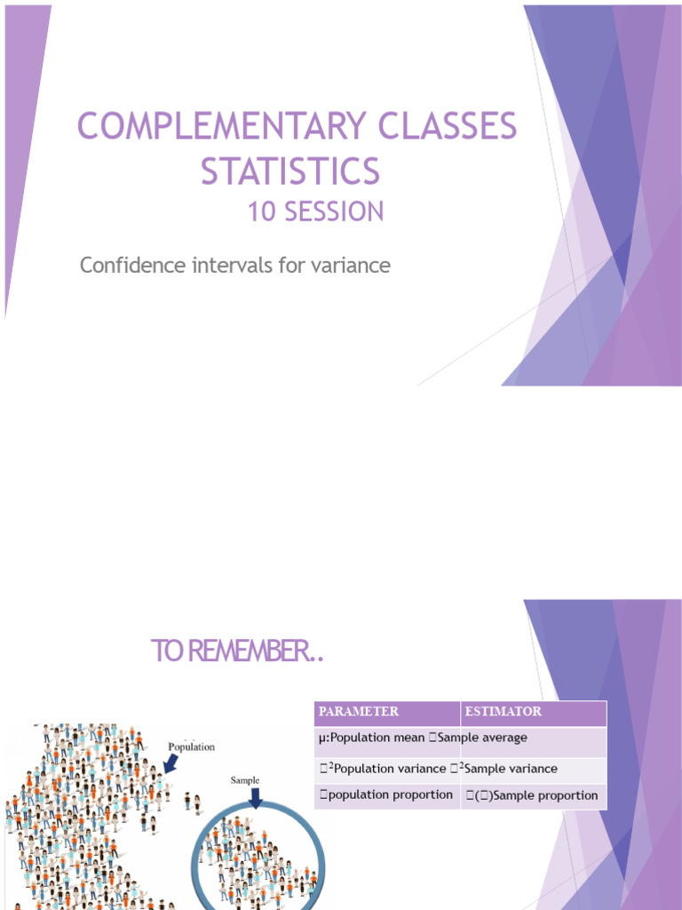 CONFIDENCE INTERVALS FOR VARIANCE | PDF | Confidence Interval | Sample ...