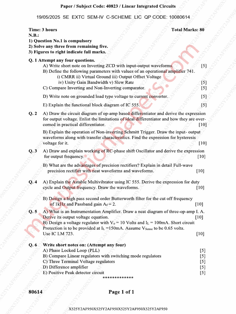 Be - Electronics and Telecommunication - Semester 4 - 2025 - May ...