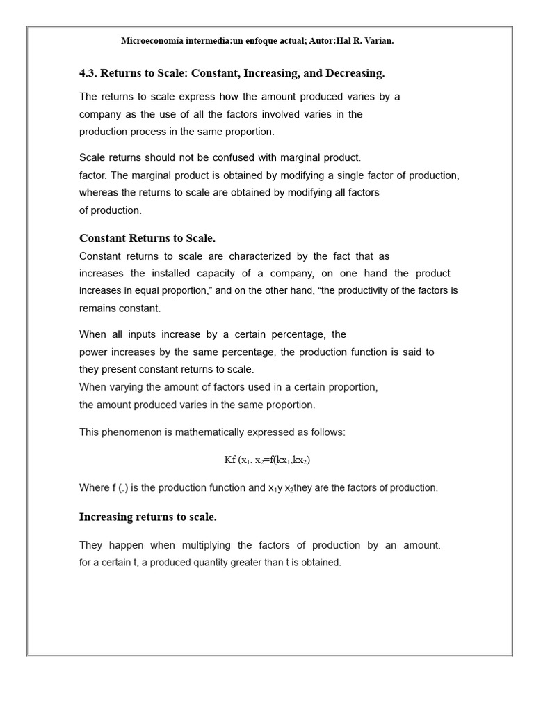 4 3 Constant, Increasing, and Decreasing Returns To Scale | PDF ...