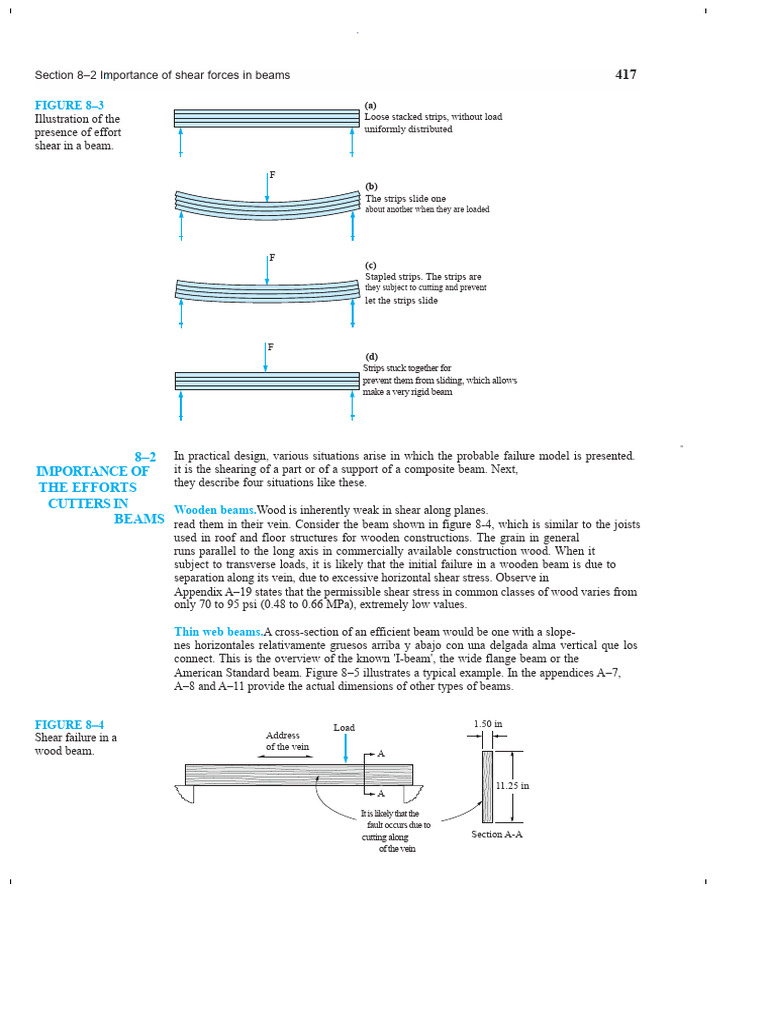 3.3 Shear in Beams | PDF | Beam (Structure) | Bending