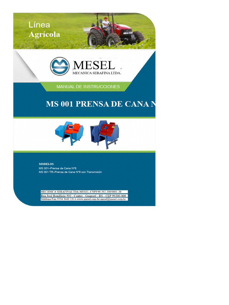 ENGENIOS MESEL_NR 04 y NR06 | PDF | Tornillo | Agua