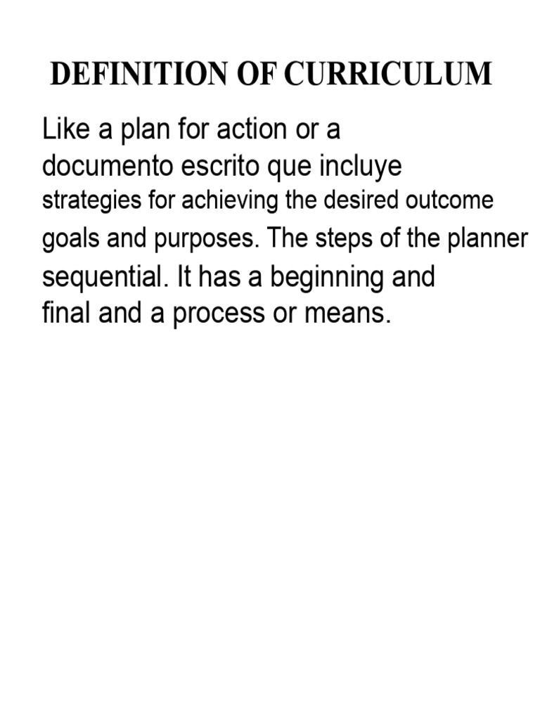 Definition of Curriculum | PDF | Curriculum | Theory