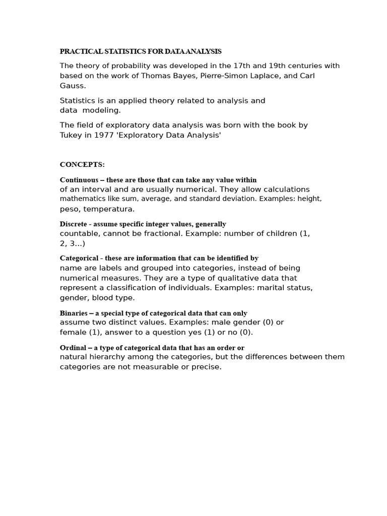 Practical Statistics for Data Analysis | PDF
