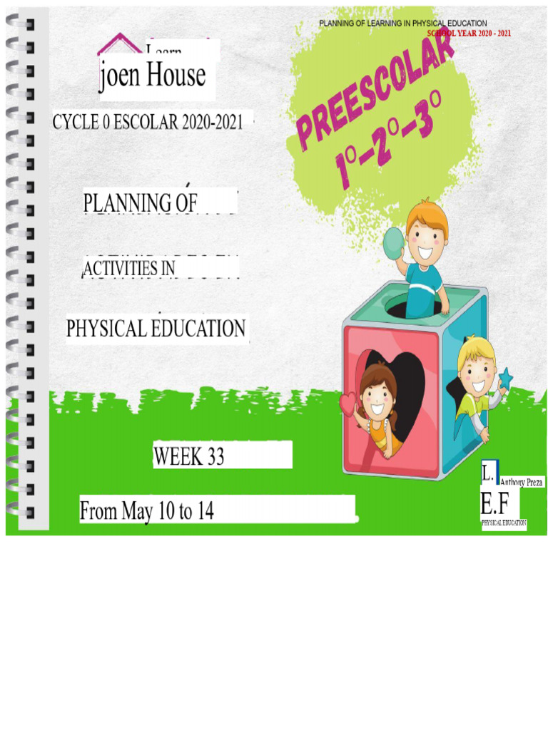 1st, 2nd, and 3rd Preschool EF Week 33-LEF Antonio Preza | PDF ...