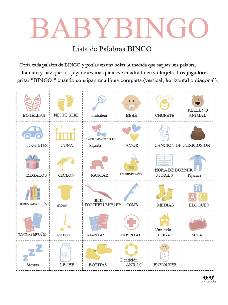 Juego de Bingo para Baby Shower-9 | PDF | Boca | Ramas de Odontología