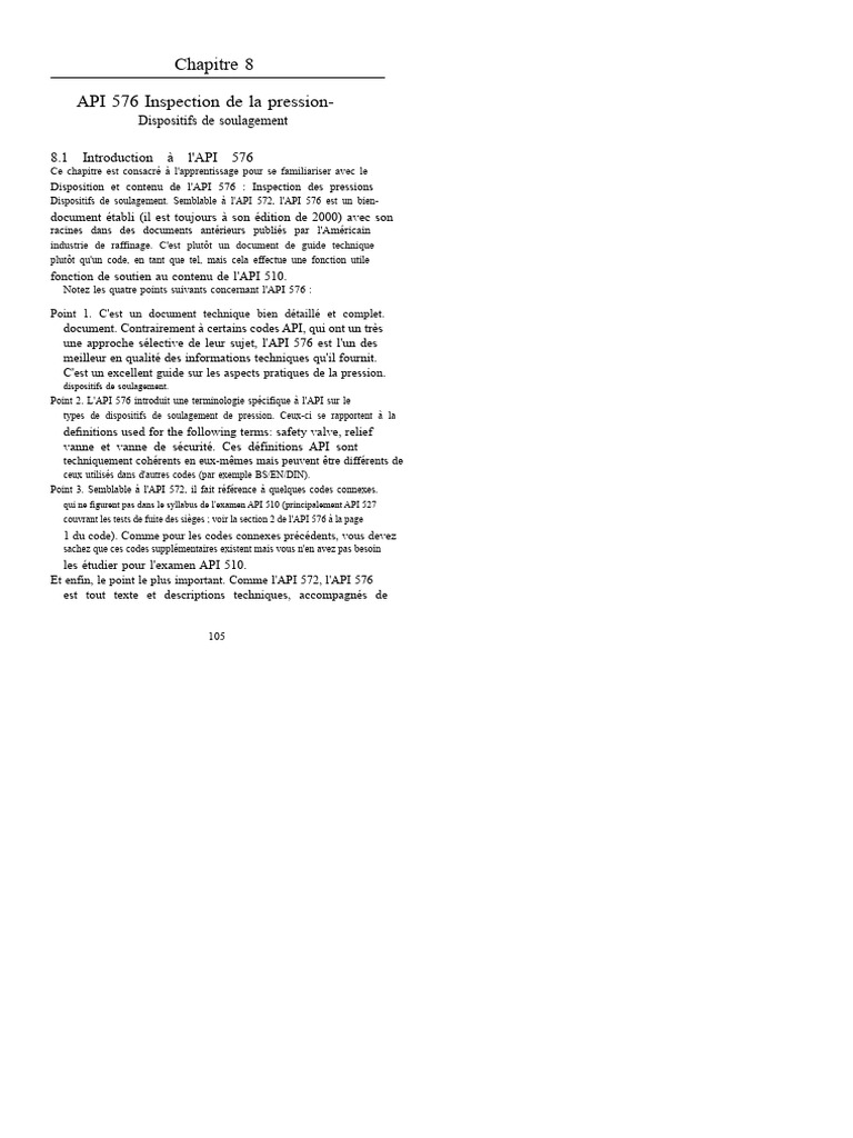 Inspection des dispositifs de soulagement API 576 | PDF | Soupape ...