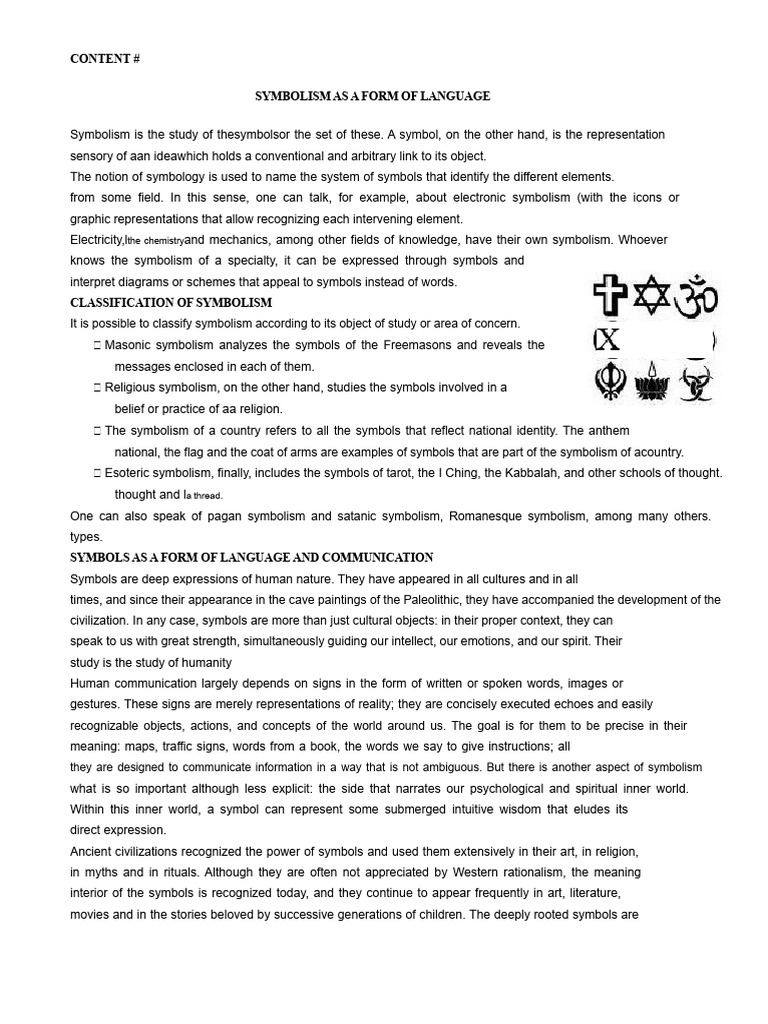Understanding Symbolism in Language | PDF | Symbols | Communication
