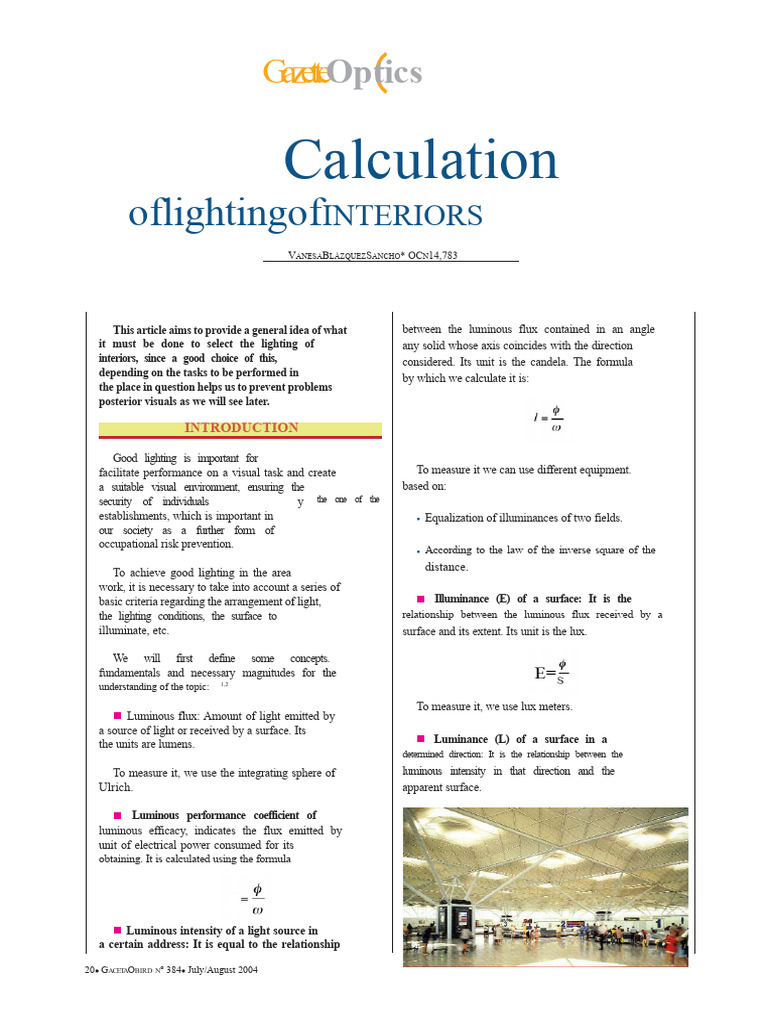 Interior Lighting Selection Guide | PDF | Lighting | Electrodynamics