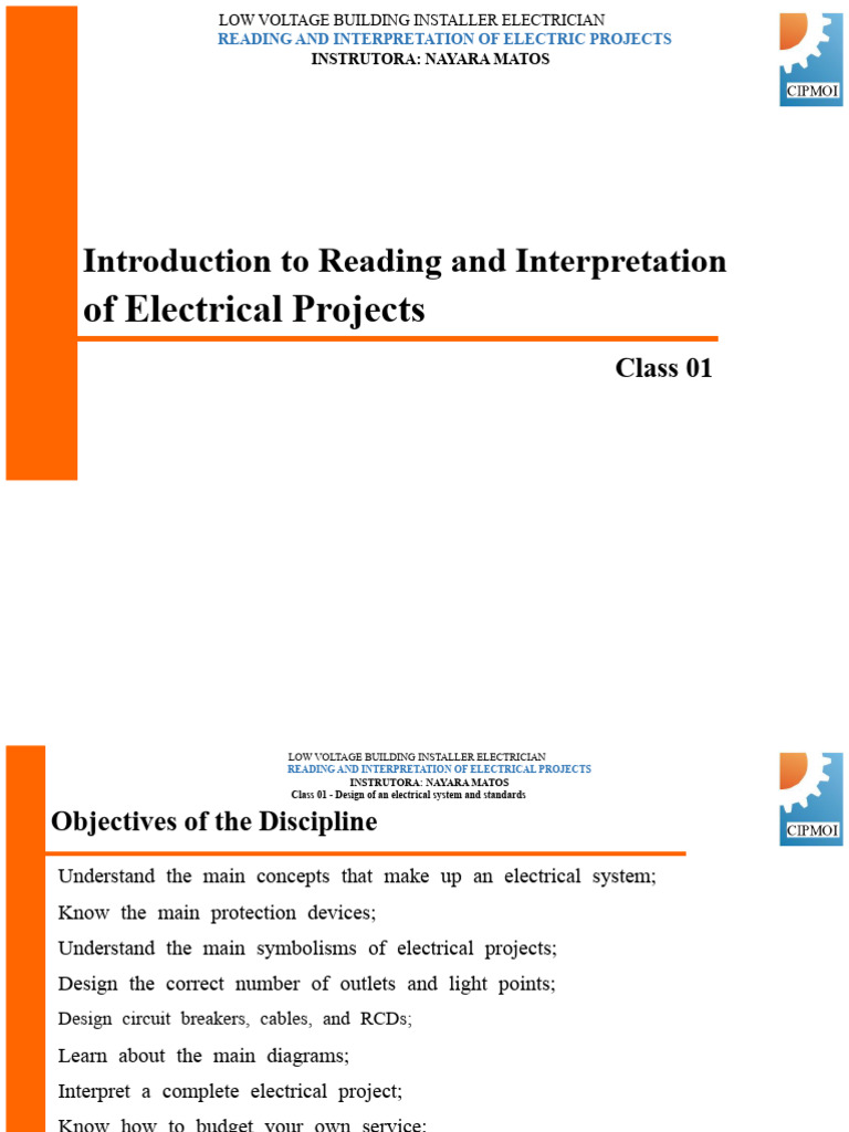 Class 01 - Introduction To Reading and Interpreting Electrical Projects ...