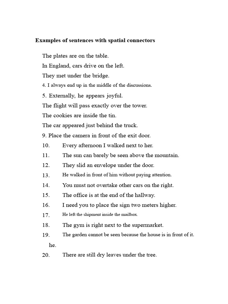 grammatical connectors | PDF