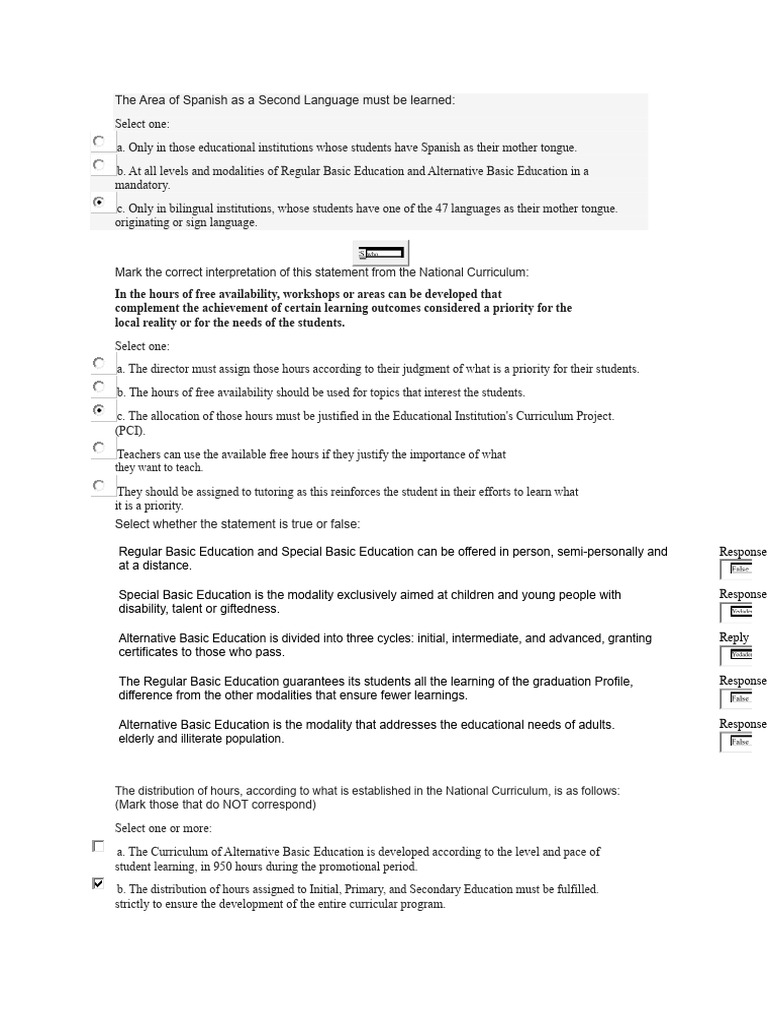 The Spanish as a Second Language Area must be learned.docx | PDF ...