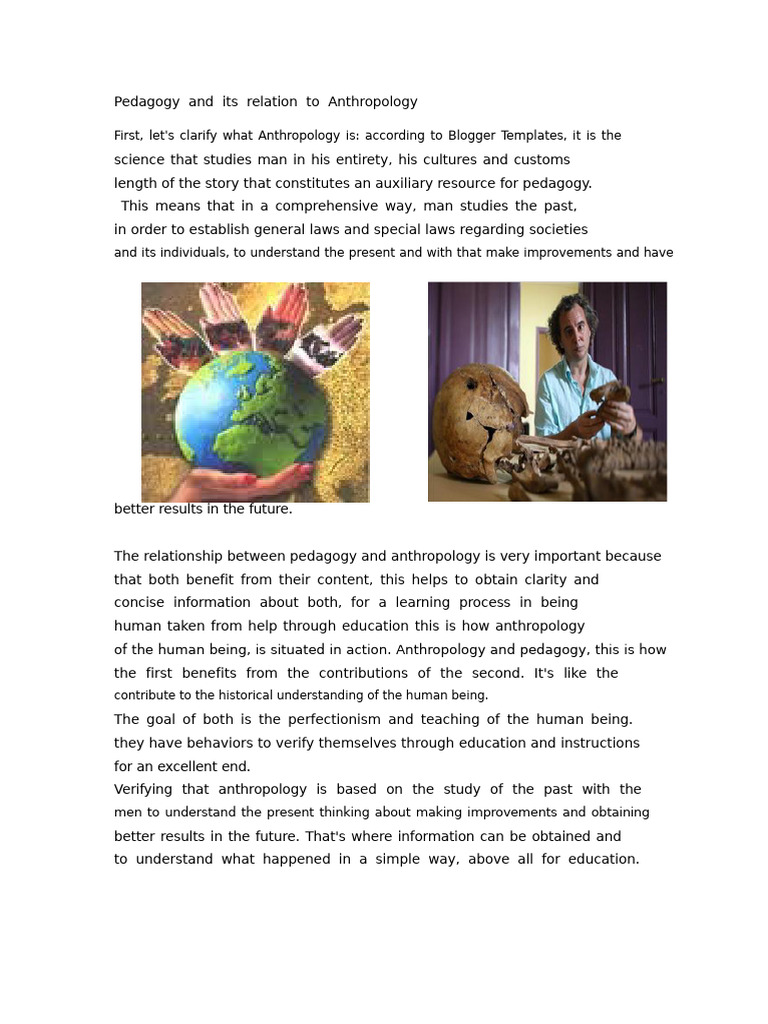 Anthropology's Impact on Pedagogy | PDF | Pedagogy | Science
