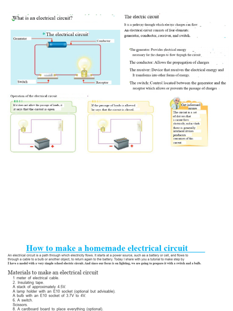 How to make a homemade electric circuit | PDF | Switch | Wire
