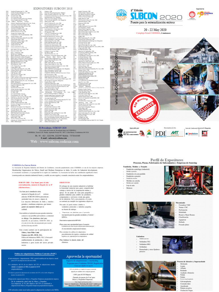 SUBCON 2020 - Lista | PDF | Economias | Producción y fabricación