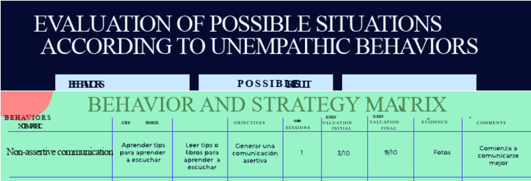 Unempathic Behavior Evaluation Matrix | PDF