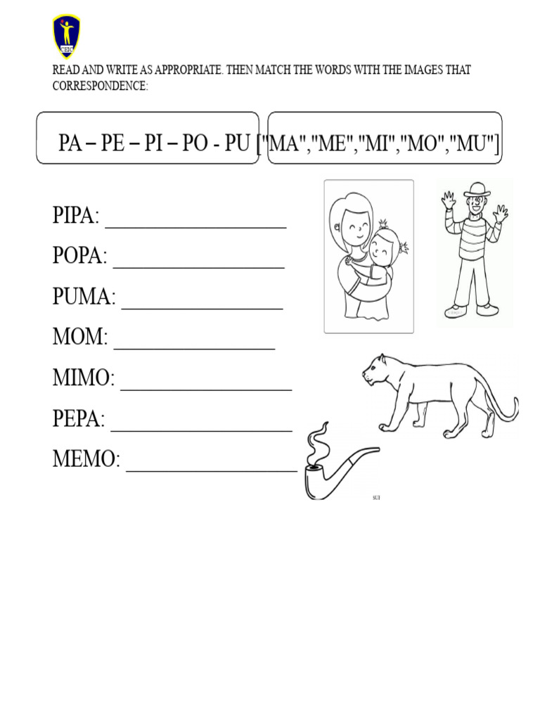 Writing Syllables M and P | PDF