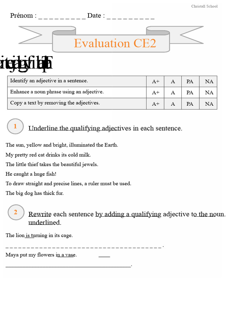 Adjectives - 2nd Grade | PDF | Adjective | Syntax