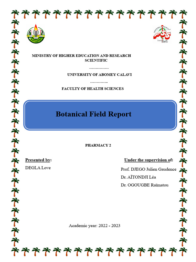 Botanical Field Report: Medicinal Plants | PDF | Botany