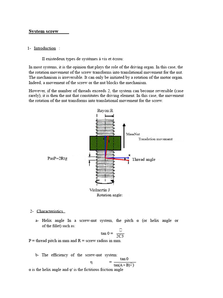Screw Nut System Pdf