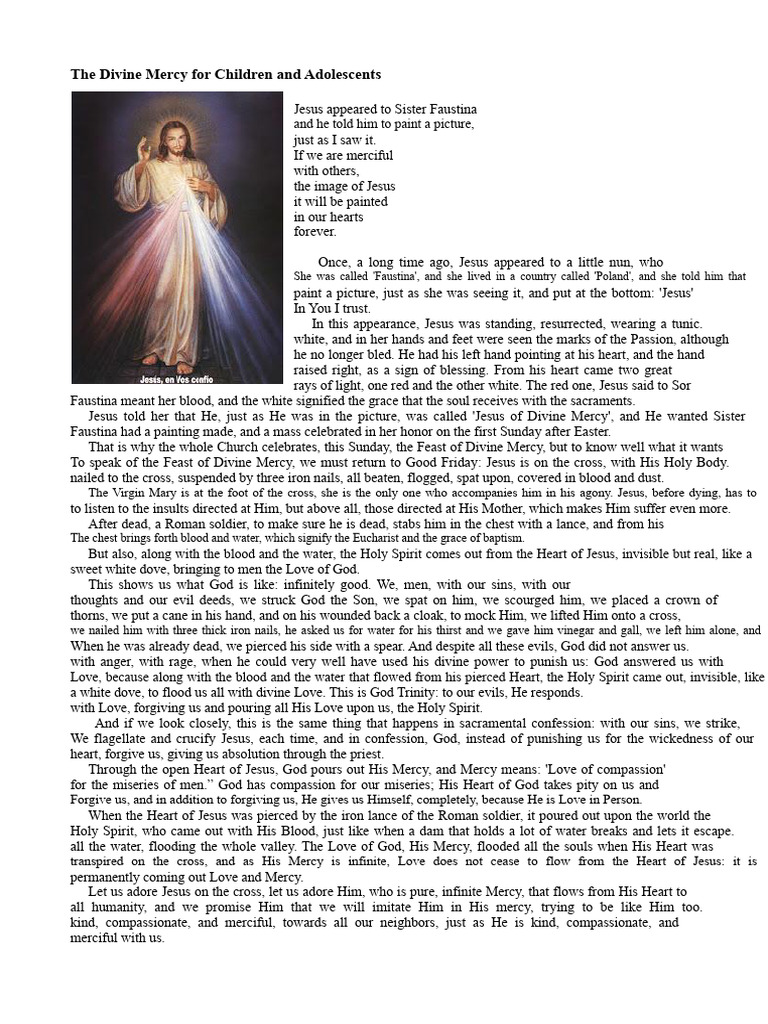 Divine Mercy Crafts for Kids | PDF | God In Christianity | Christian ...