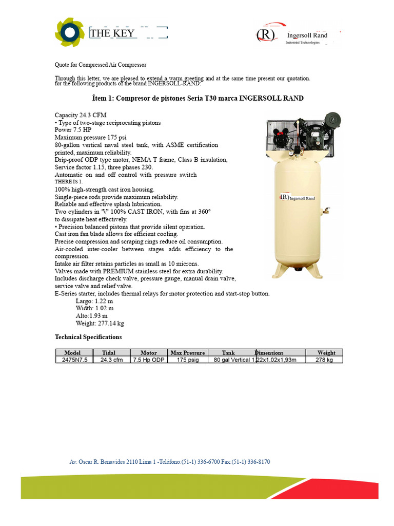 Compressor Card 2475N7.5 | PDF