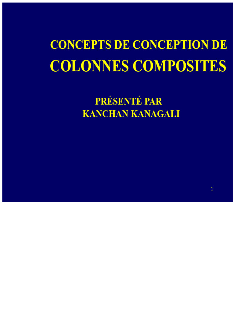 Conception de Colonnes Composites en Acier-Béton | PDF | Béton ...