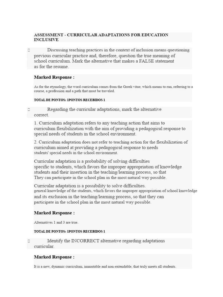 Curricular Adaptations for Inclusive Education | PDF | Curriculum ...