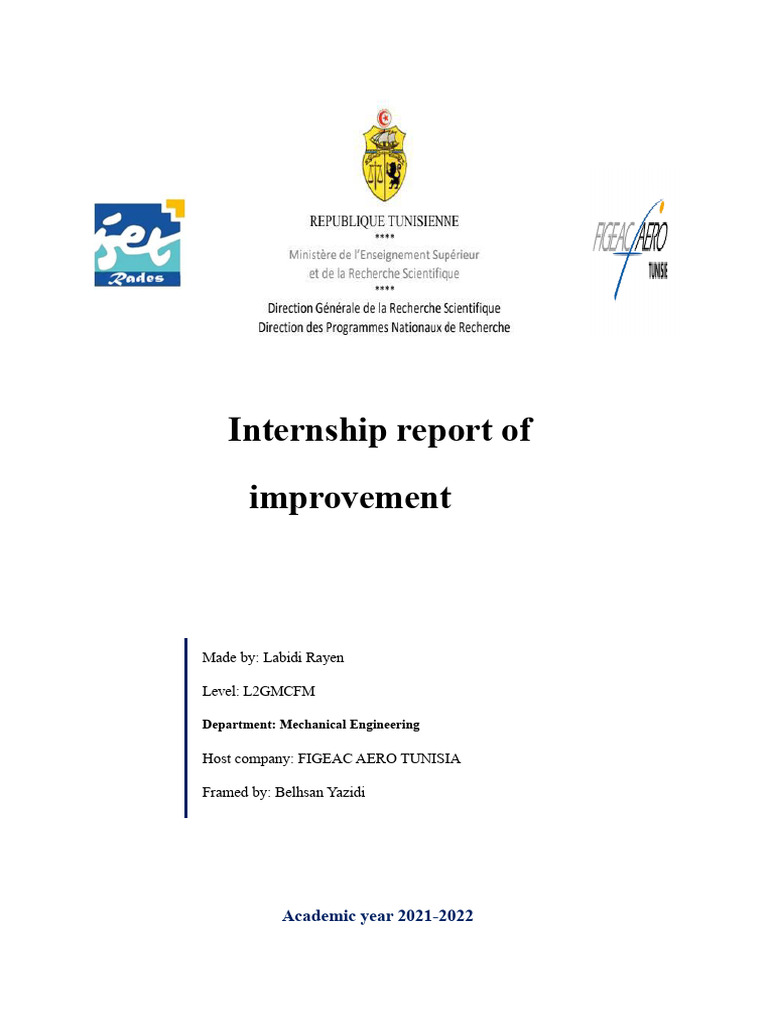 Internship Improvement Report | PDF | Machining | Research And Development