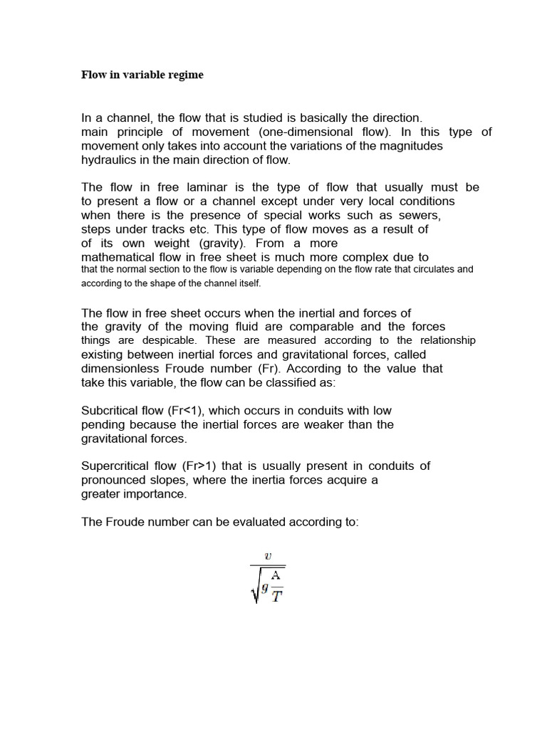 4.13 Flow in Variable Regime (1) | PDF | Fluid Dynamics | Force