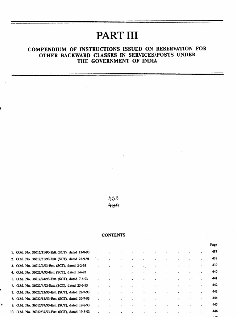 Compendium of OBC Circular Persmin | Download Free PDF | Government