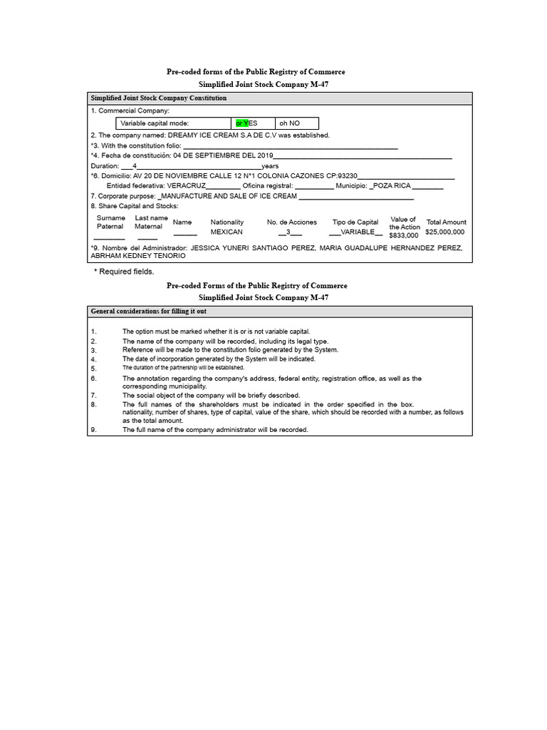 Pre-coded Forms for Commerce Registry | PDF | Justice | Crime & Violence