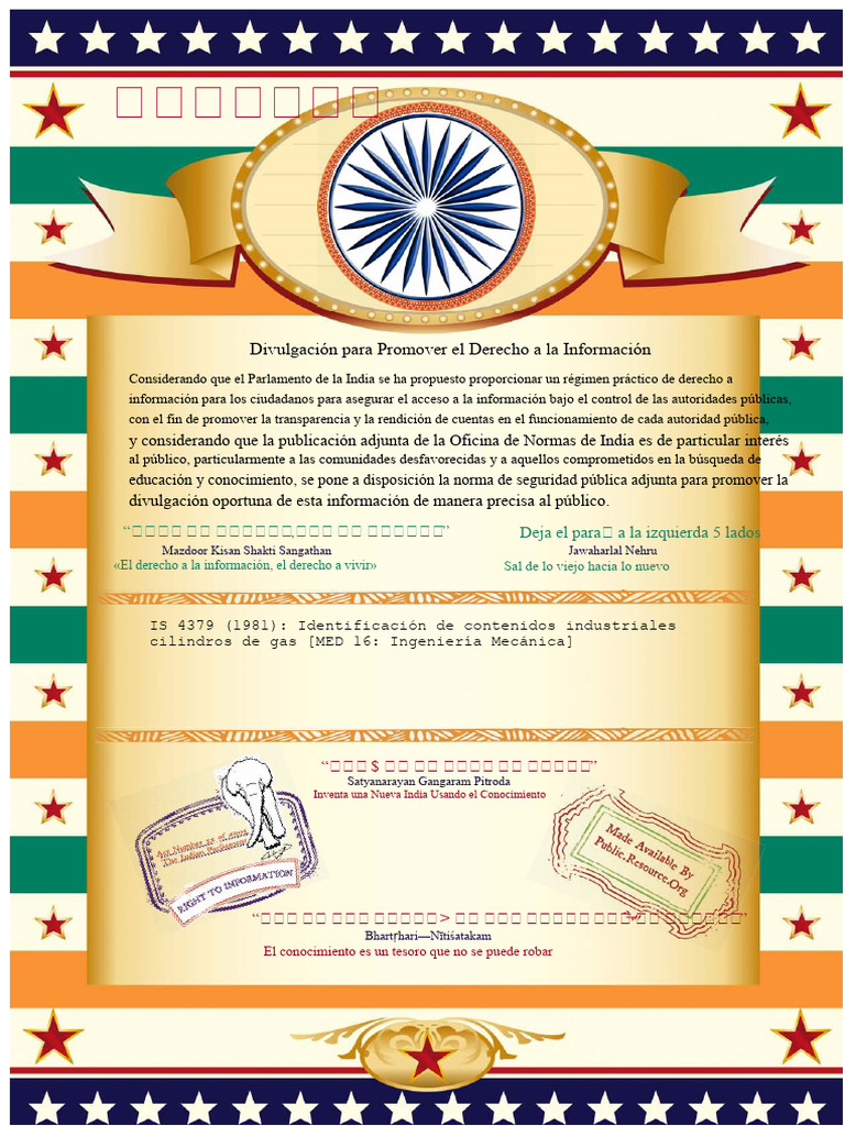 IS 4379-1981 Código de Color para Cilindros Industriales | PDF | Leyes ...