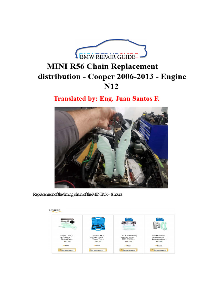 MINI R56 Replacement of Timing Chain.pdf | PDF | Screw | Vehicle Technology