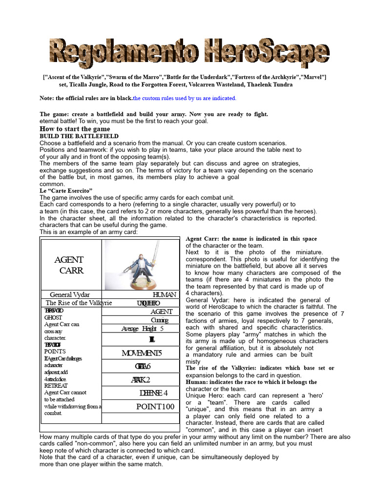 HeroScape Game Setup and Rules | PDF