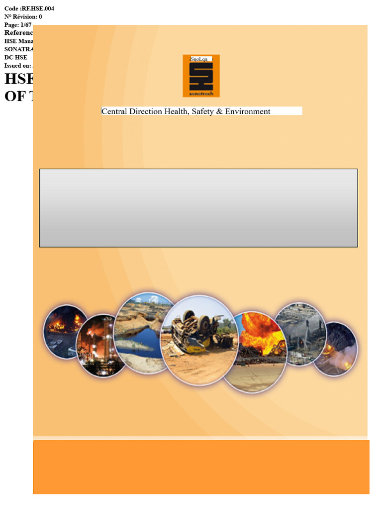 HSE-MS Reference Framework of The Soantrach Group | PDF | Occupational ...