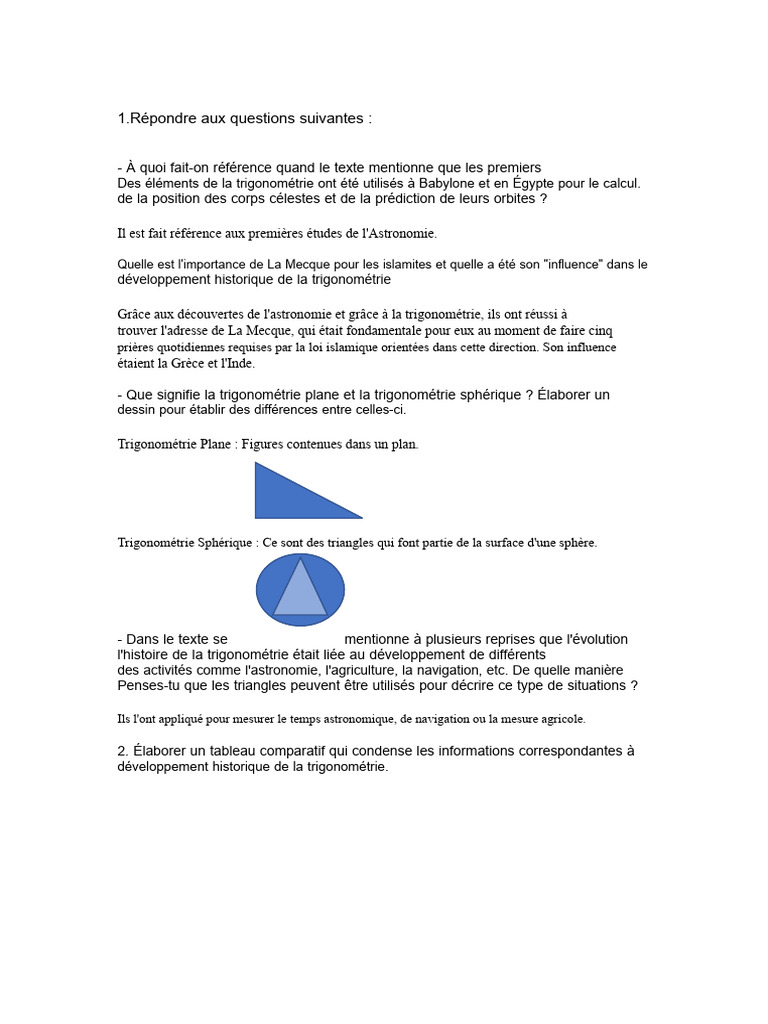 Histoire et concepts de la trigonométrie | PDF | Fonction ...