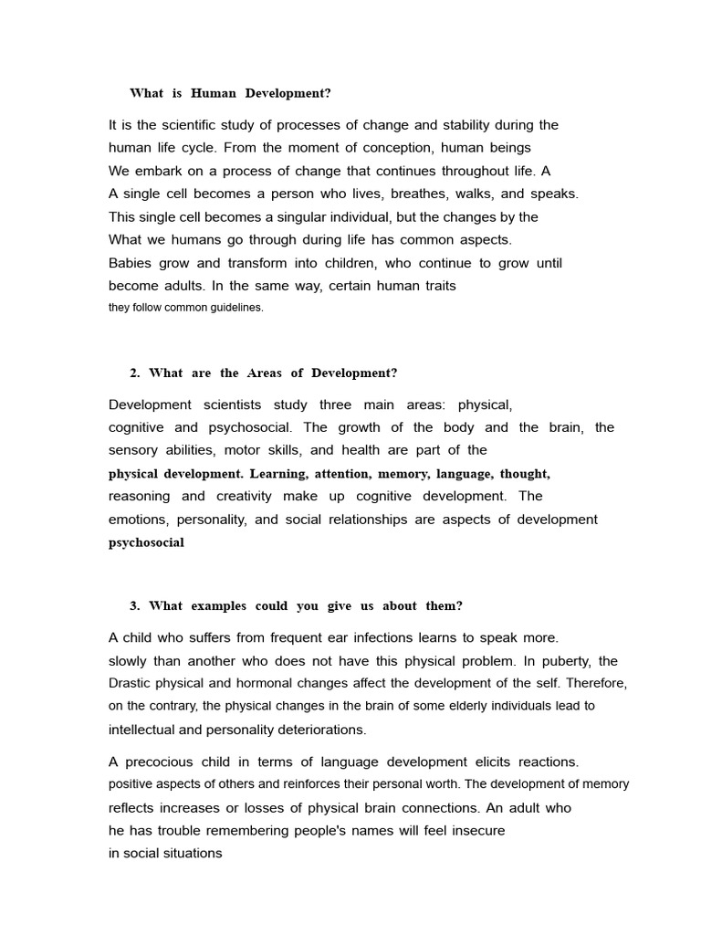 Human Development Questionnaire (1) | PDF | Family | Behavioural Sciences